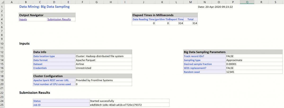 Sampling and Summarizing Big Data | solver