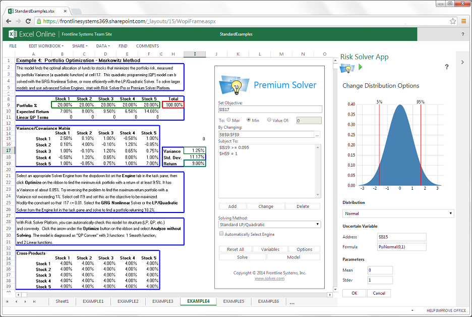 Frontline Solvers Advanced Analytics Apps For Excel Online Solver
