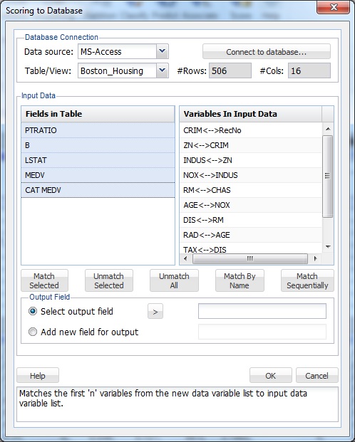Scoring to a Database | solver